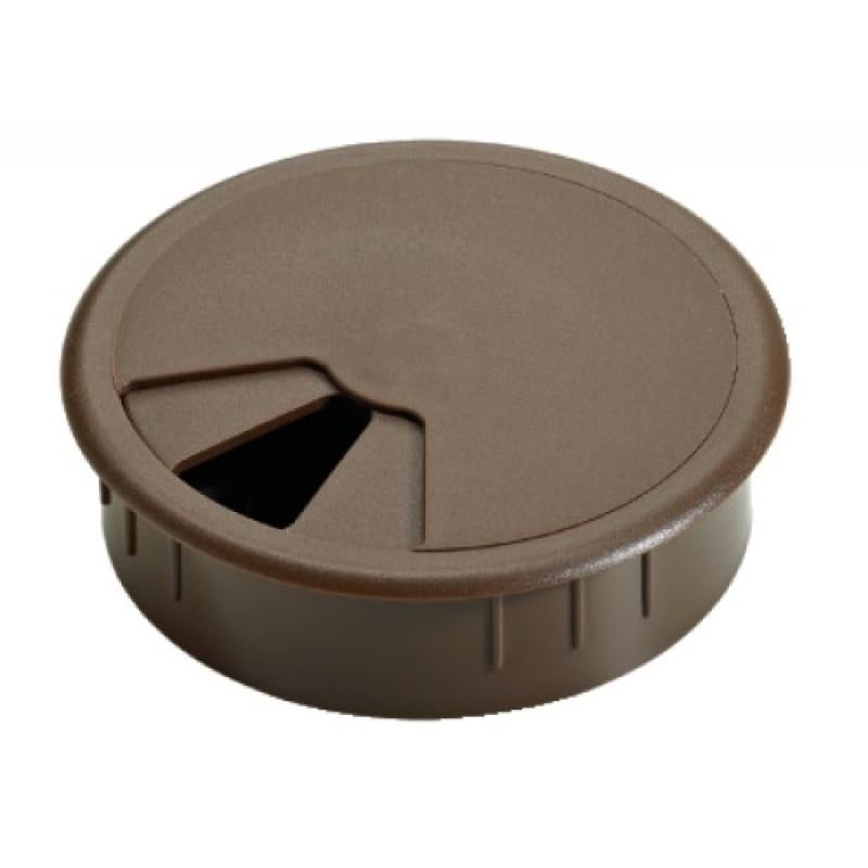 Passe-câbles plastique rond diamètre 60 mm finition chromé mat | Bricoman