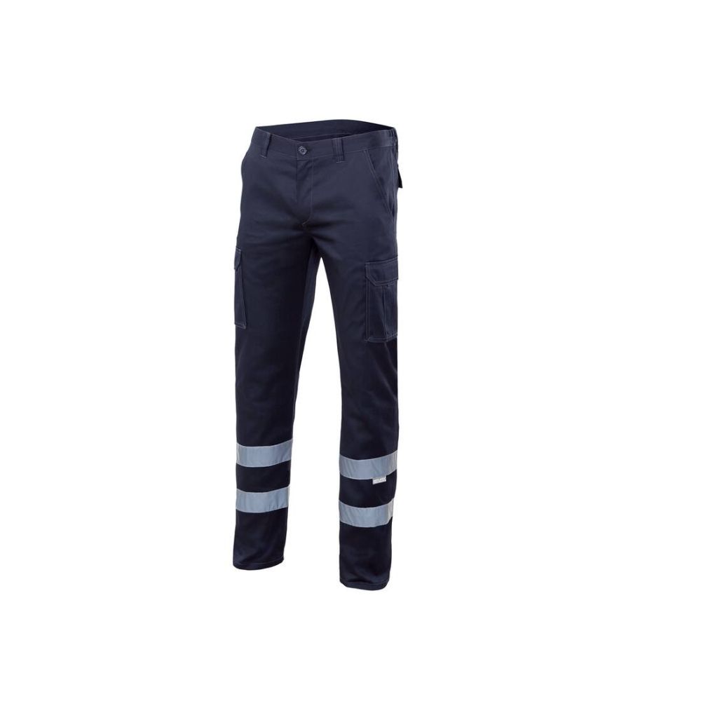Pantalon stretch multipoches à bandes réfléchissantes VELLILA Bleu ...
