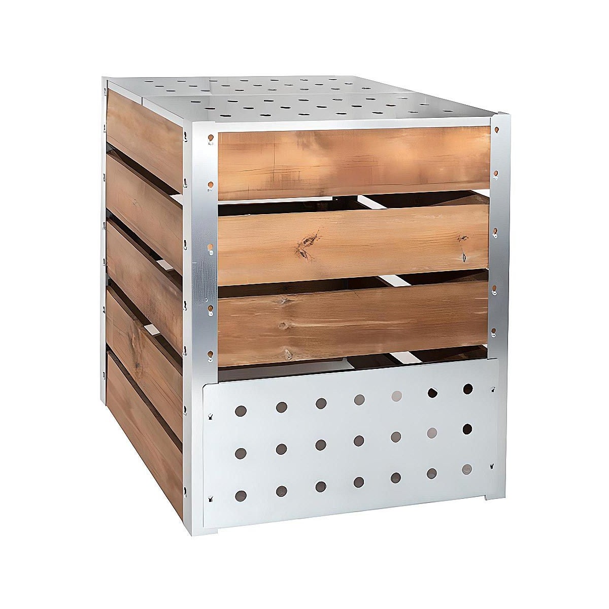 Silo de compost de acero y madera 470L | Leroy Merlin