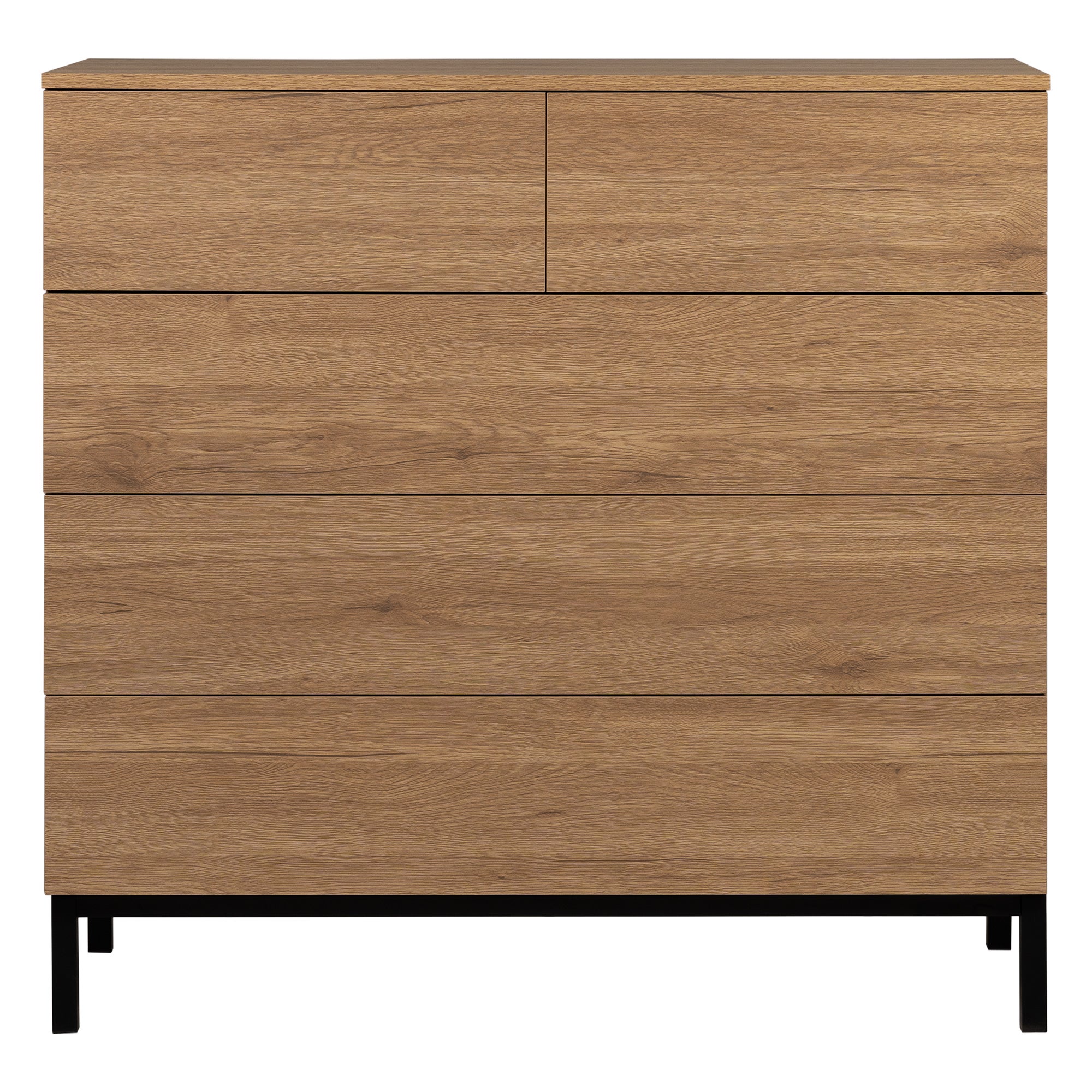 Kolb commode naturelle 5 tiroirs 96 cm x 100 cm | Leroy Merlin