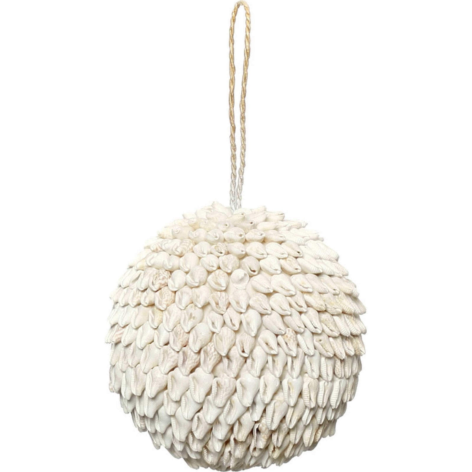 Ballon déco Shell élégance balinaise 9 x 9 x 9 cm Blanc | Leroy Merlin