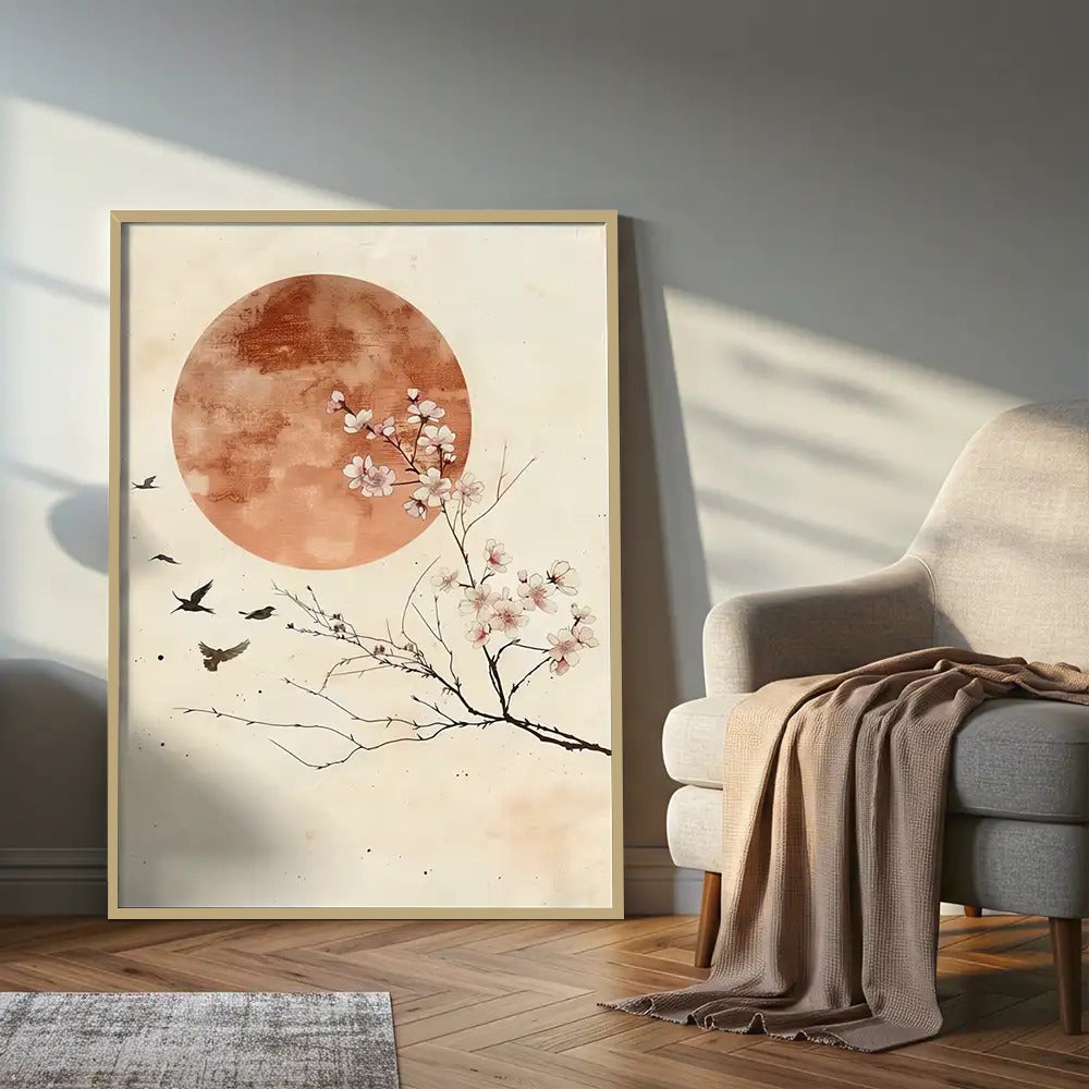 DekoArte – Tableau mural décoratif Japandi 70x100 cm | Cadre bois ...