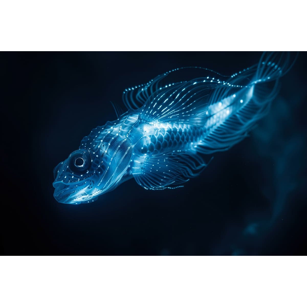 Tableau sur toile poisson abyssal luminescent 45x65 cm | Leroy Merlin