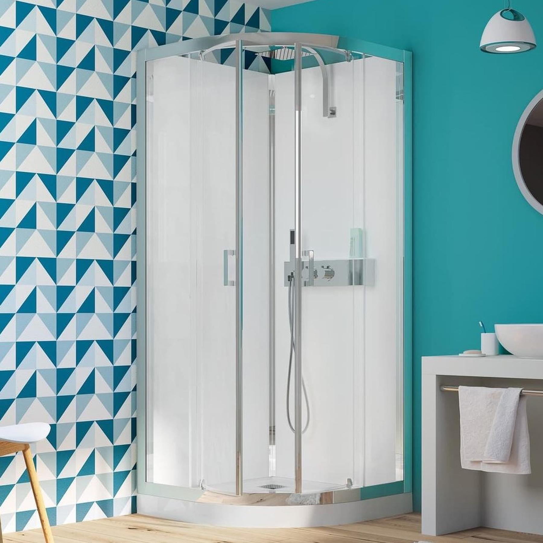 Cabine de douche d'angle KINEDO EDEN+ 80x80 hauteur du receveur de ...