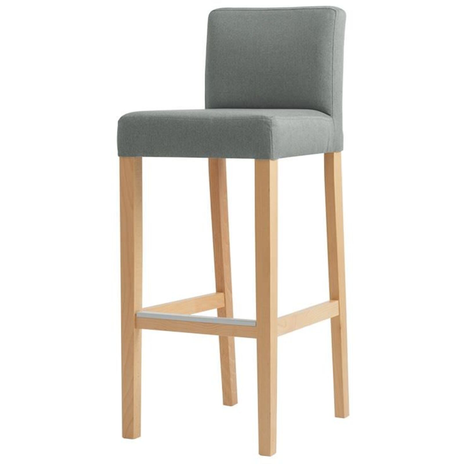 Chaise de bar wilton 49 x 47 x 103 cm Gris, bois clair | Leroy Merlin