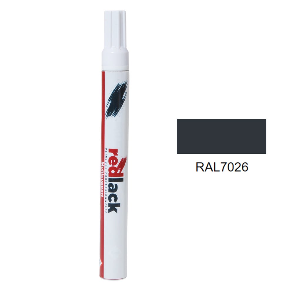 Redlack Pintura rotulador retoque RAL 7026 Satinado multisuperficie | Leroy Merlin