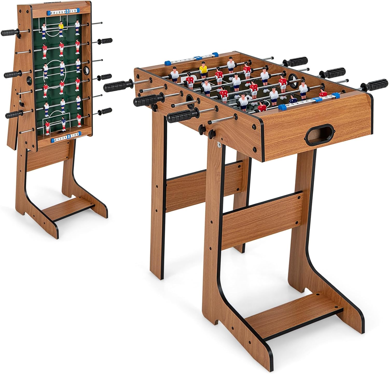 Futbolín de Mesa Plegable Futbolín Juguete Mesa de Juego con 2 Mini ...