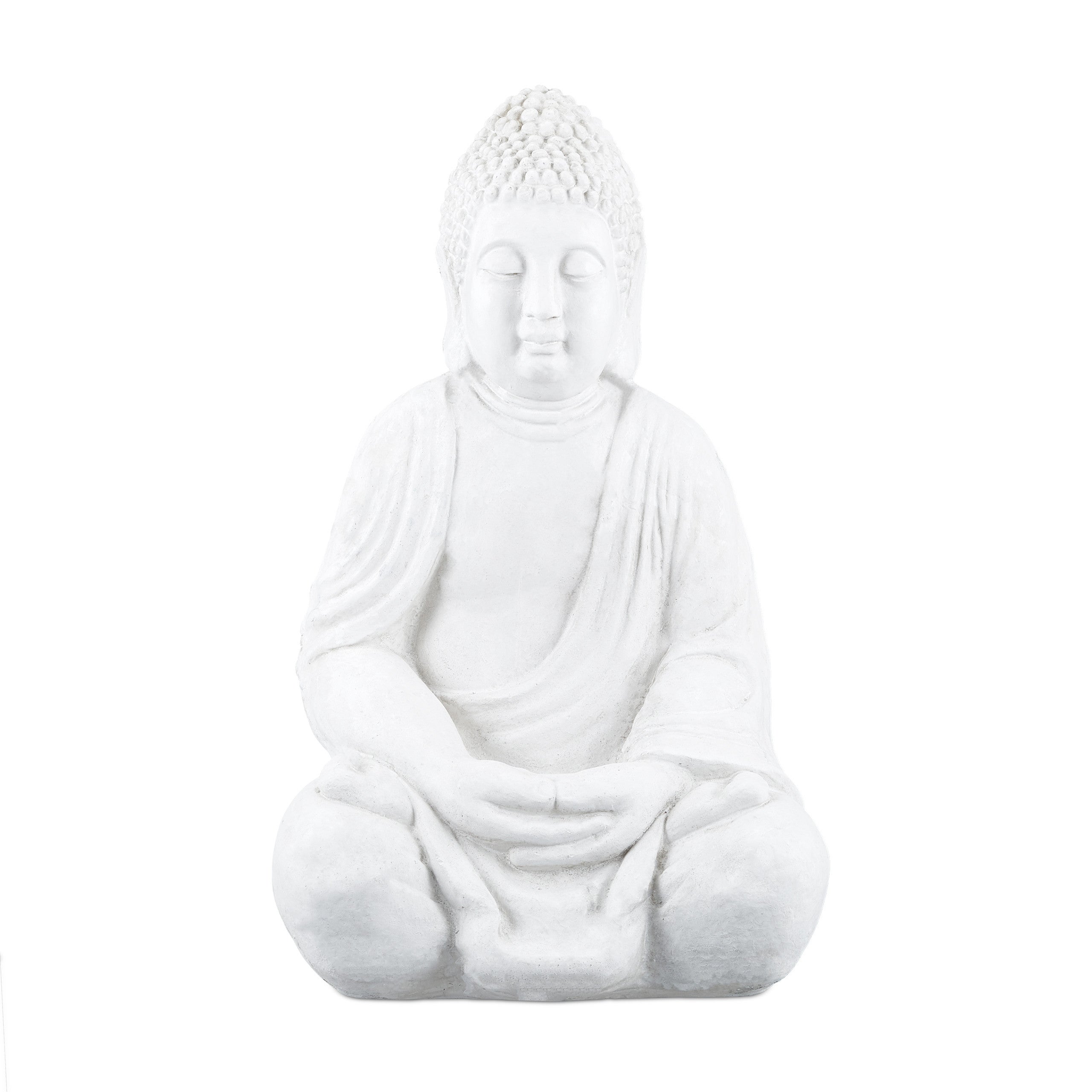 Relaxdays Statue de Bouddha, assis, jardin, 50 cm, résistant aux ...