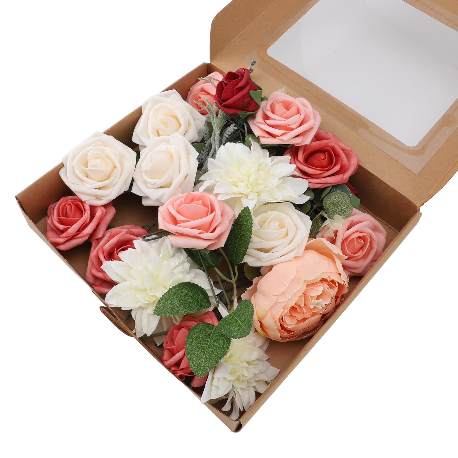 Flor de imitación, suave, flexible, a prueba de decoloración, rosa ...