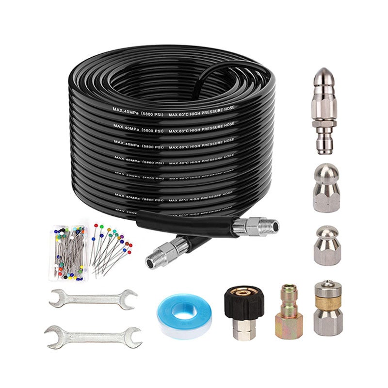 Kit Débouche-Canalisation 15 m, avec Buse Jet et Buse Rotative,Sewer ...