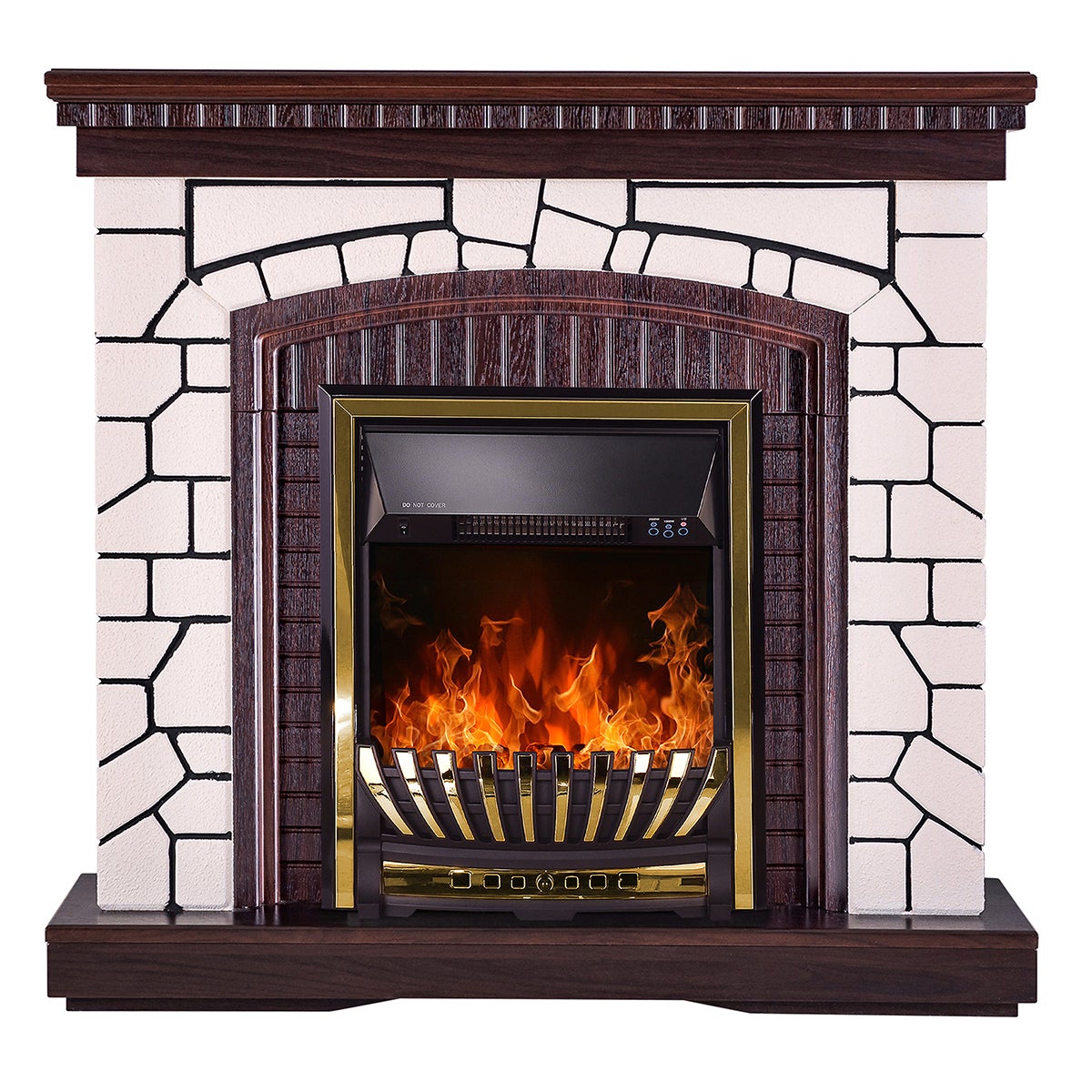 Cheminée électrique Natali & Meridian, 1058 x 1100 x 300 mm, 2000 W ...