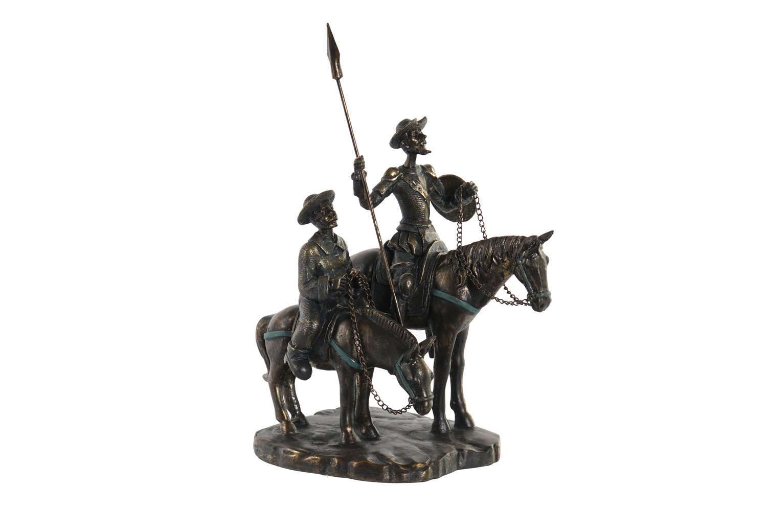 Figurine en résine 20x15x28 Don Quichotte Sancho Vieilli | Leroy Merlin
