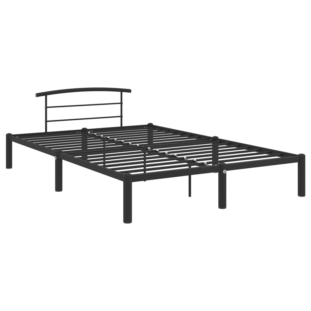 Lit double | Lit adulte | Cadre de lit Noir Métal 120 x 200 cm239769 ...