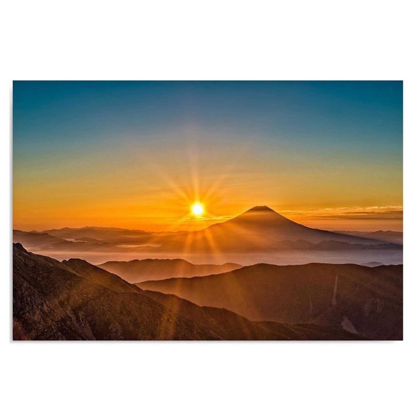 Tableau coucher de soleil dans les montagnes 2 - 40 x 60 cm | Leroy Merlin