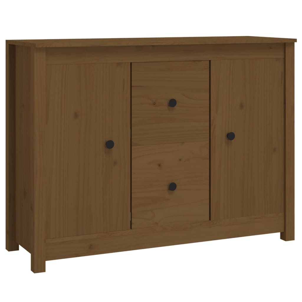 Buffet en pin massif brun miel 100x35x74 cm | Leroy Merlin