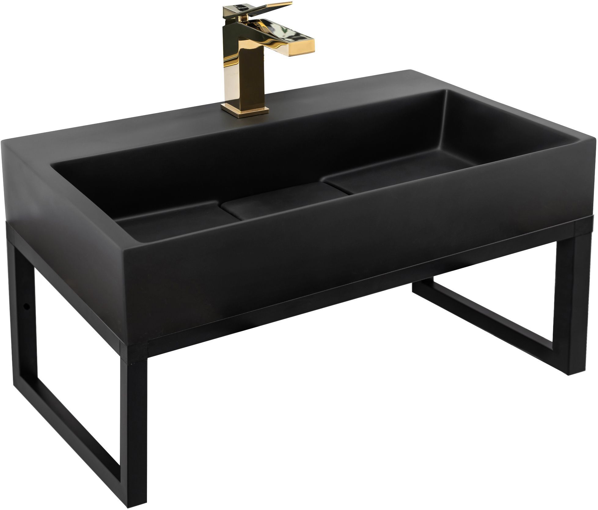 VASQUE EN CONGLOMÉRAT REA GOYA 70 BLACK + SUPPORT 70 70X46X14CM | Leroy ...