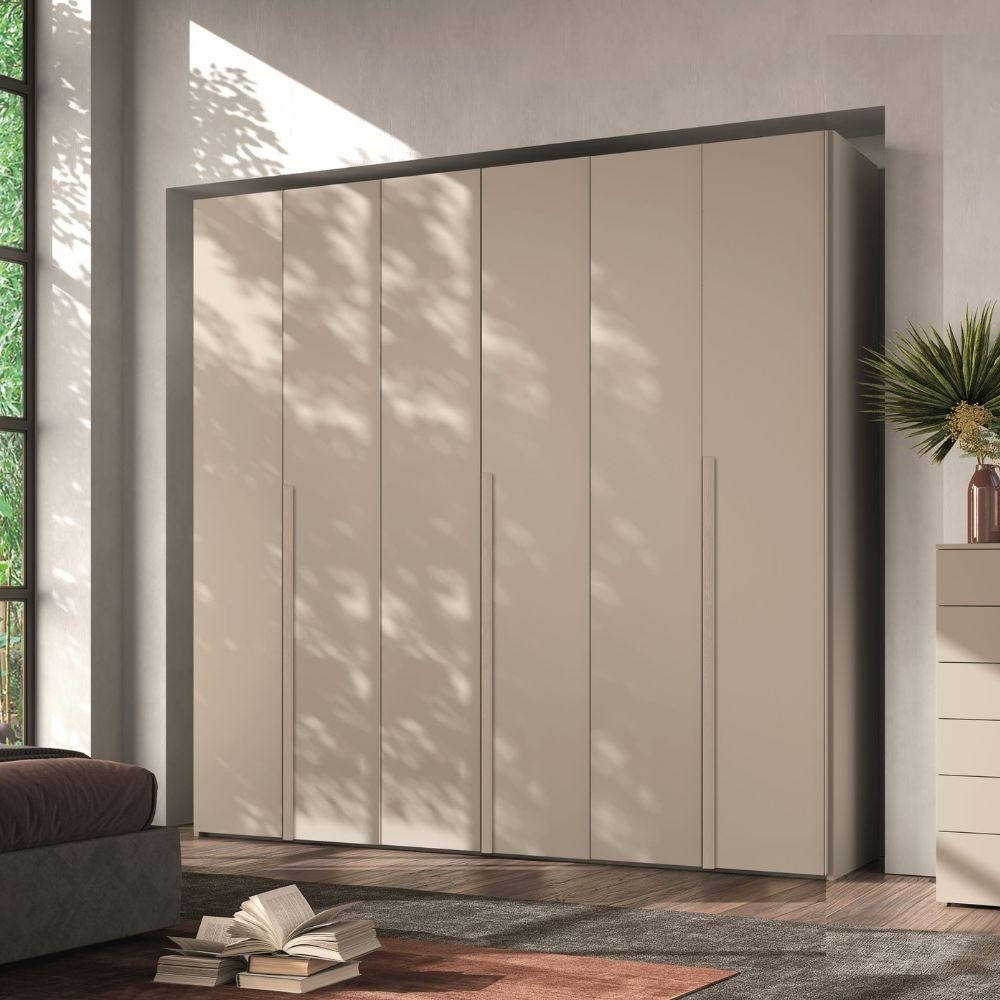 Armadio 6 ante battenti canapa frassinato Coco 276x60,3x250h | Leroy Merlin