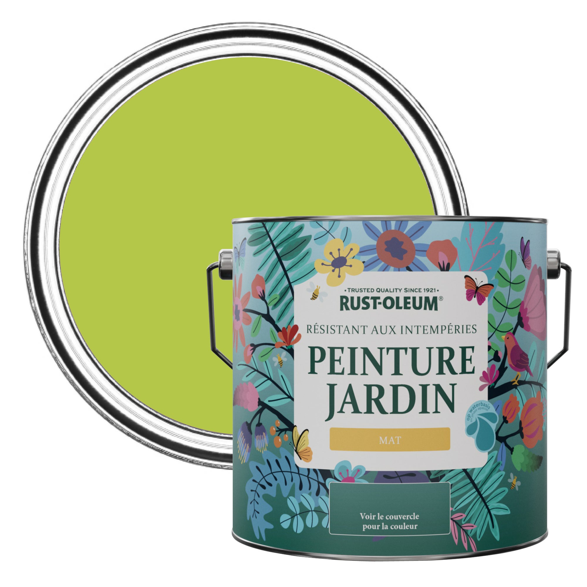 Rust-Oleum Peinture Verte Jardin, Finition Mate - Citron Vert 2,5 L ...