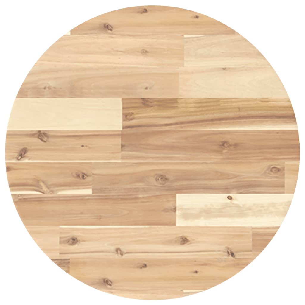 Plateau de table rond en bois d'acacia massif ?50x4 cm | Leroy Merlin