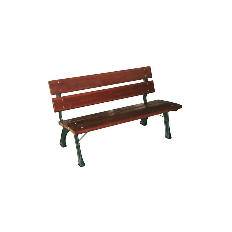 Mini banc d'extérieur Hyde Park Junior en fonte noire et bois traité ...