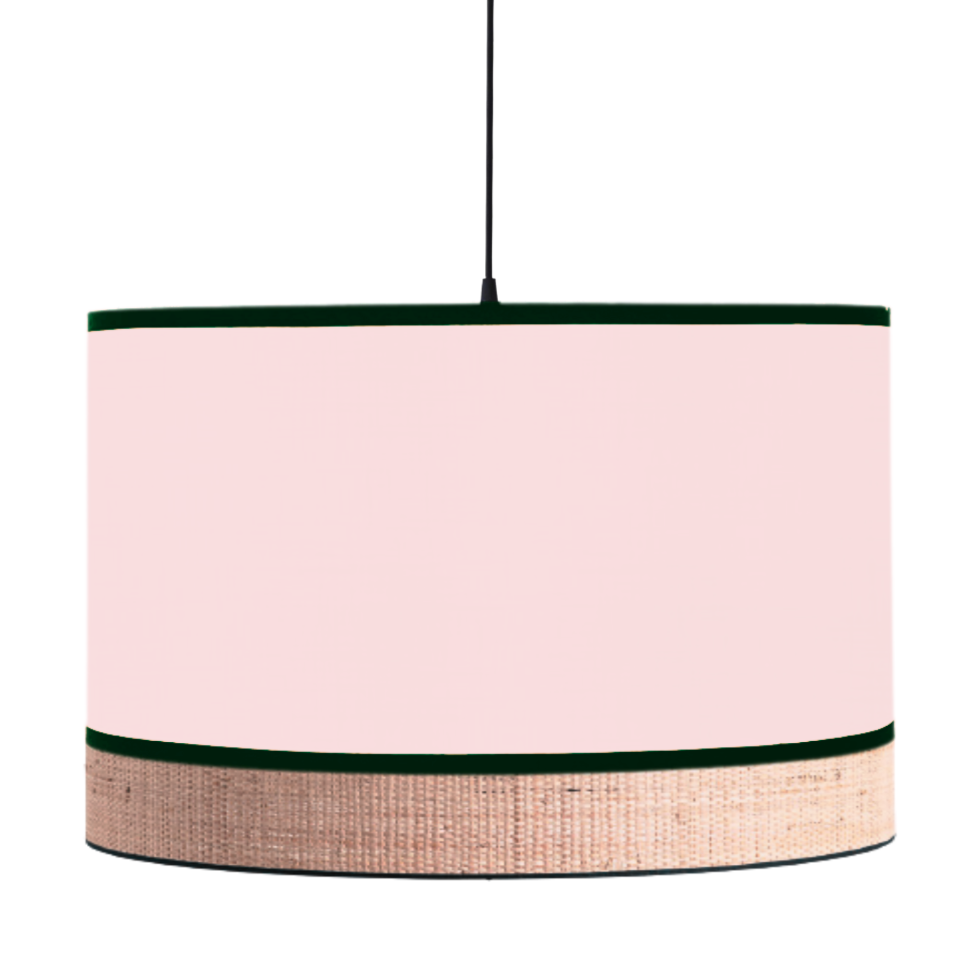 Suspension déco MANGO Collection Kara en coton rose et raphia Taille Ø ...