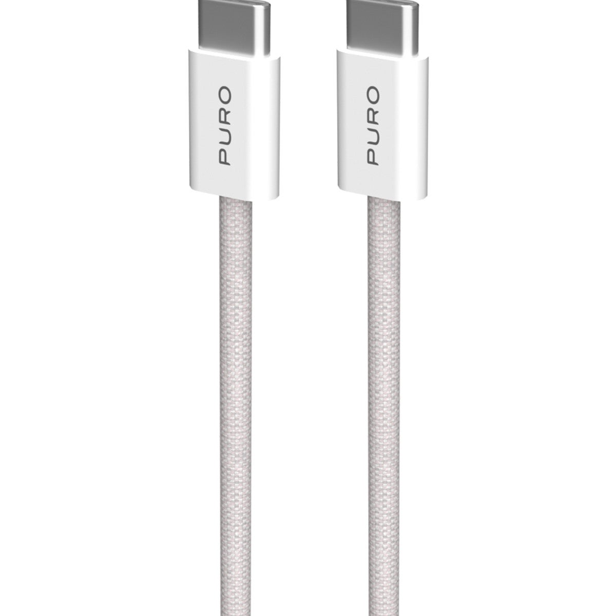PURO PUCCCFABK415MTBEG cable USB USB 2.0 1,5 m USB C Beige, Blanco ...