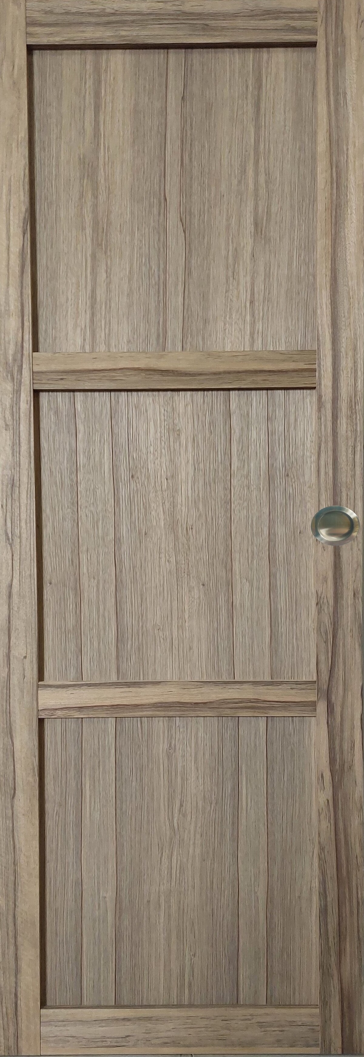 Porte Coulissante Bois Frake 3 Panneaux H204 X L73 Et 2 Coquilles Gd Menuiseries | Leroy Merlin