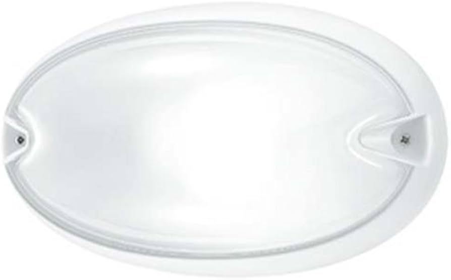 Lámpara de techo blanca E27 IP55, chip de techo y pared ovalado de 25 W ...