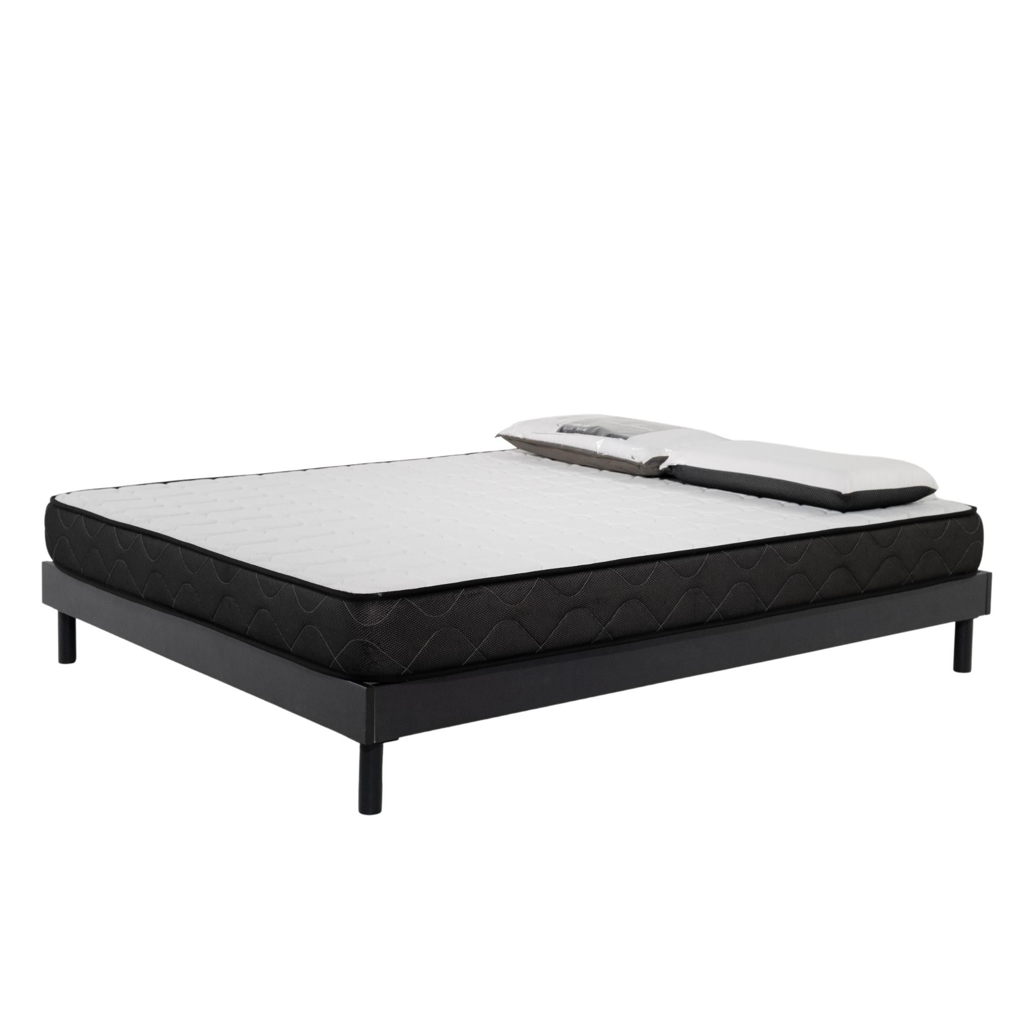 Ensemble Matelas mousse Memory - 160x200cm et 2 Oreillers 70x40 ...