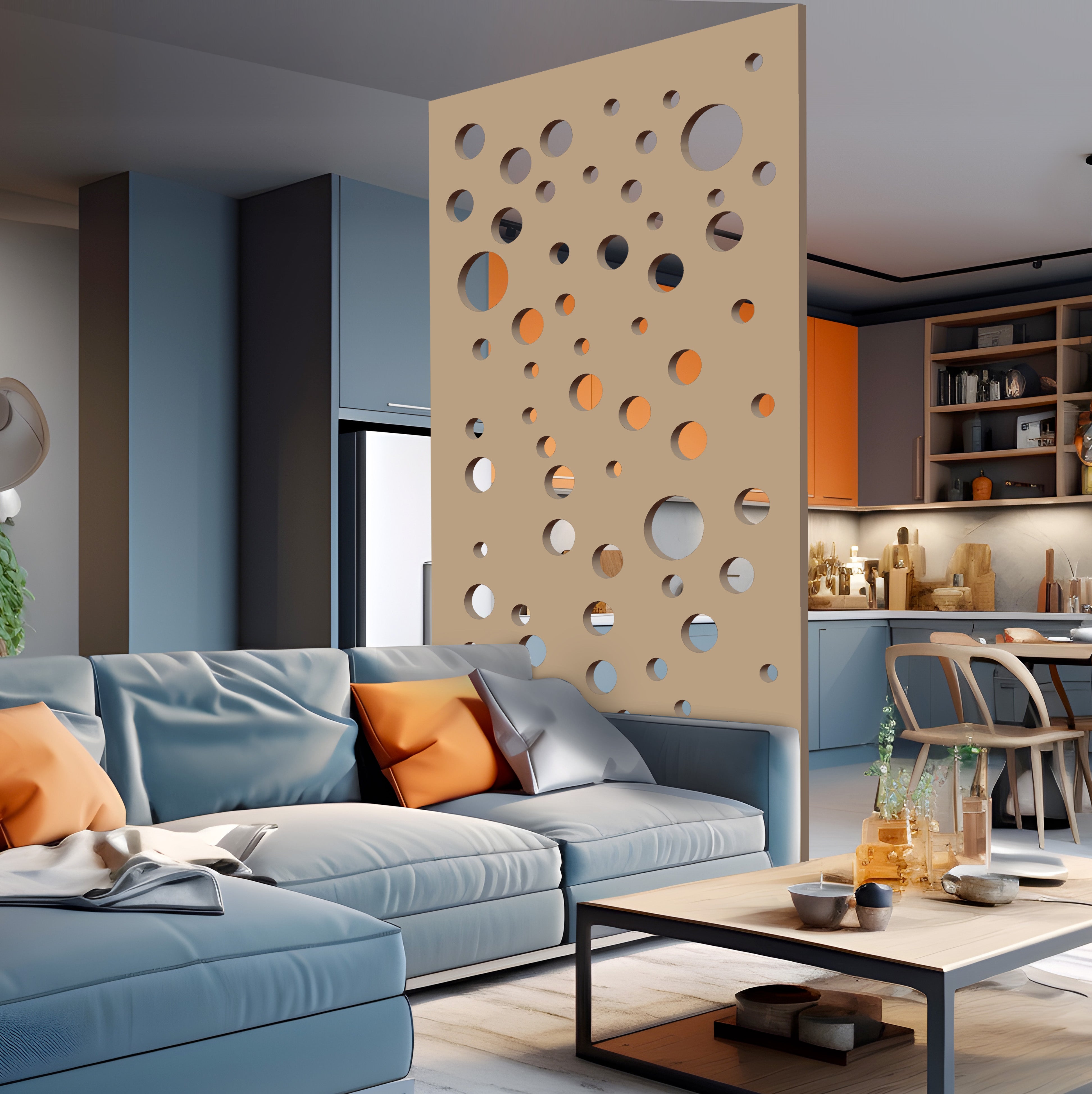 CLOISON DE SEPARATION BOIS TYPE Claustra décorative CHARKA MDF L.80 x H ...