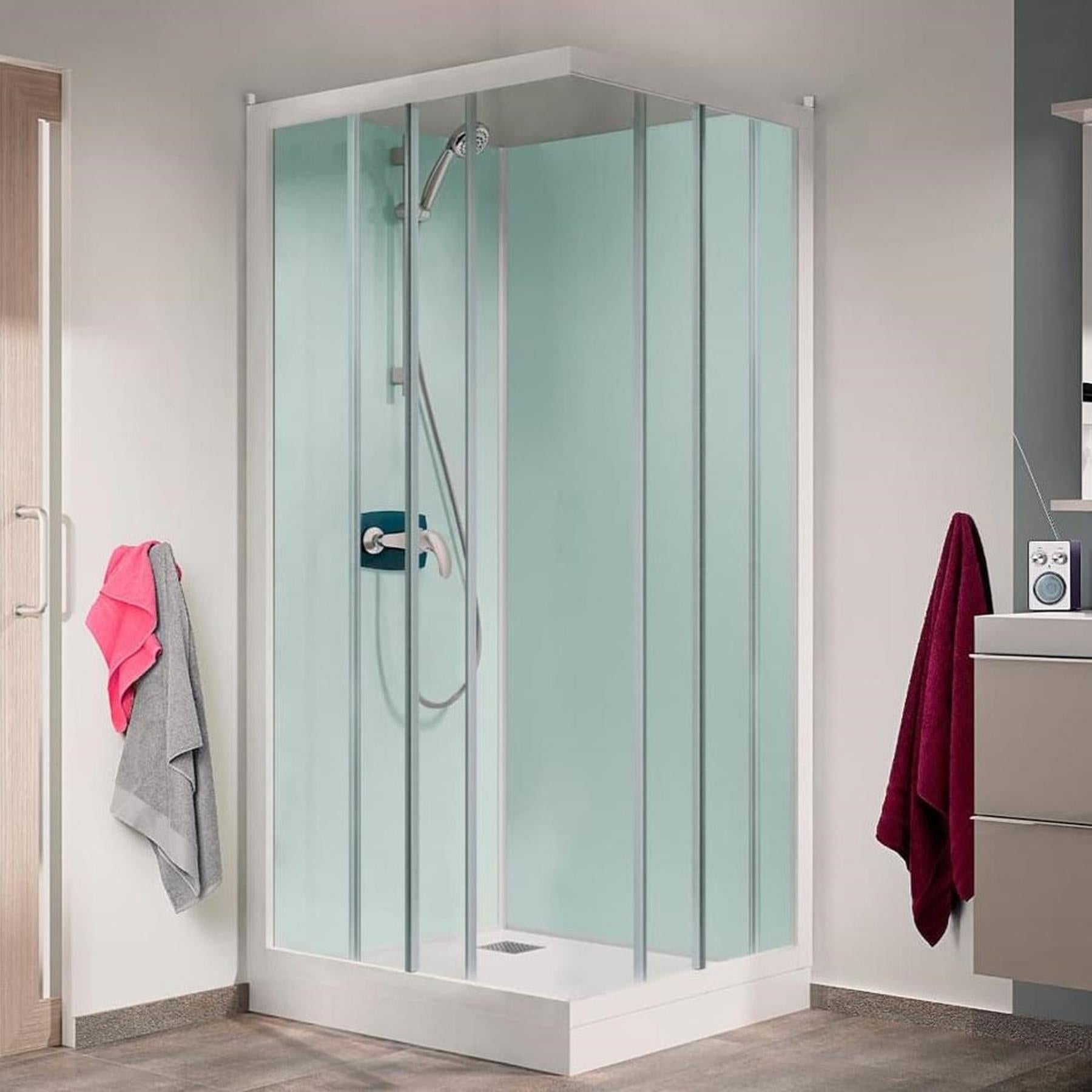 Cabine de douche d'angle KINEDO GLASS 80x80 hauteur du receveur de ...