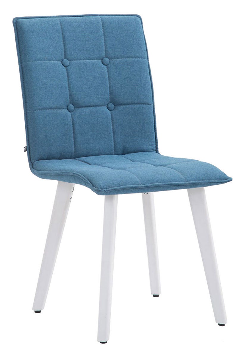 Silla Miller tela blanca azul | Leroy Merlin