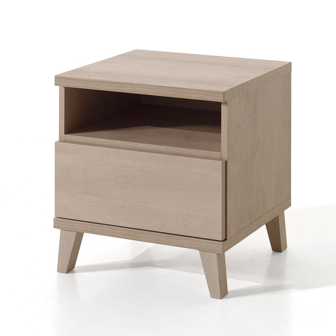 Mesa de noche para habitación de bebé y niño con cajón y nicho ...