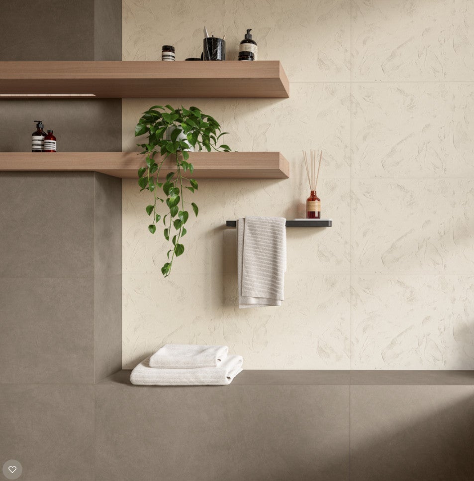 Carrelage mur faïence effet béton ciré naturel 50x120 cm Boost natural ...