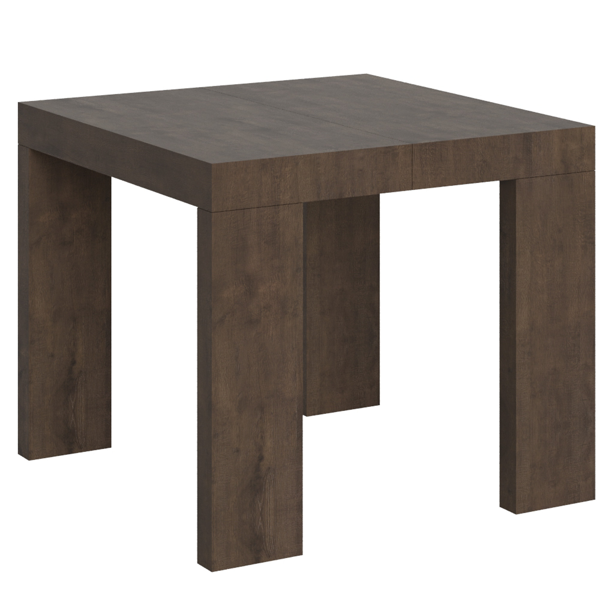 Table extensible 90x90/246 cm Roxell Noyer | Leroy Merlin