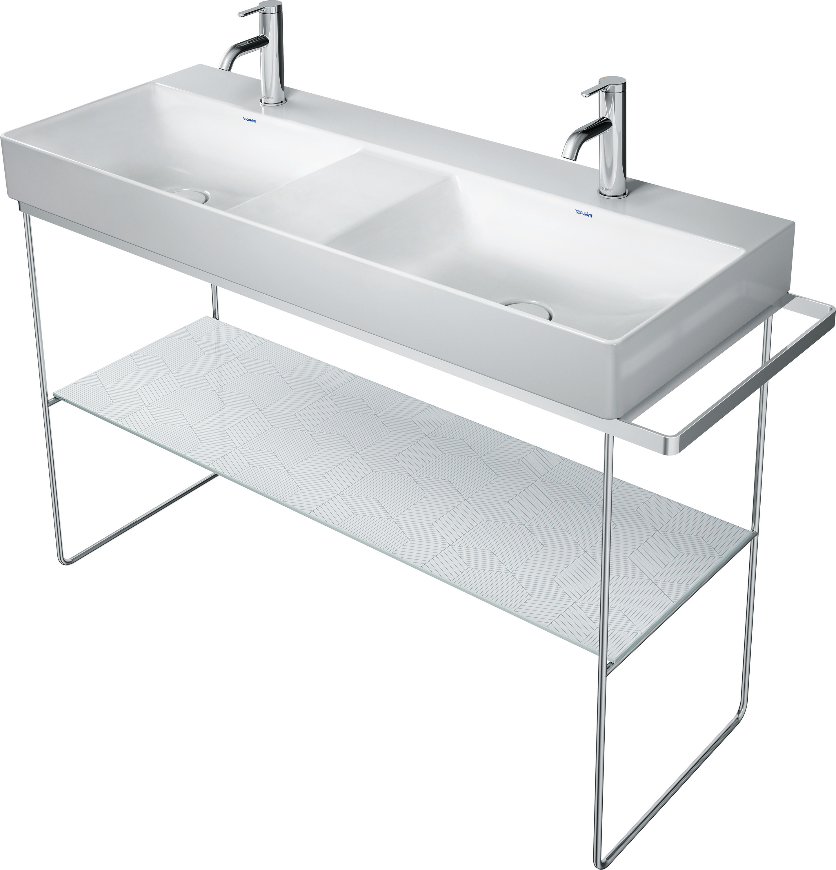 Consola metálica Duravit DuraSquare 126,5x45,1cm, para lavabo 235312 ...