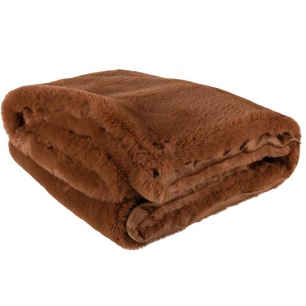 Plaid Cutie Polyester Sienna Marron - L 180 x l 130 x H 2 cm | Leroy Merlin