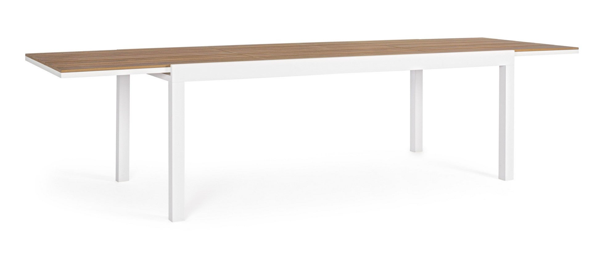 Mesa extensible de aluminio con tablero Polywood 200-300X95 Blanco ...