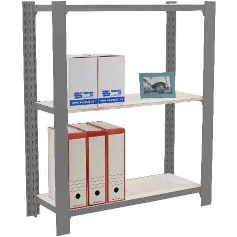 Estanteria OFFICLICK 3/300 PLYWOOD 800 GRIS/ABEDUL - 8425437128646 - Simon Rack | Leroy Merlin