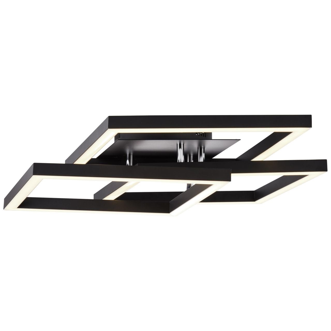 Spot Brilliant Kamolo 2-flammes noir mat, métal, 2x A60, E27, 40 W ...