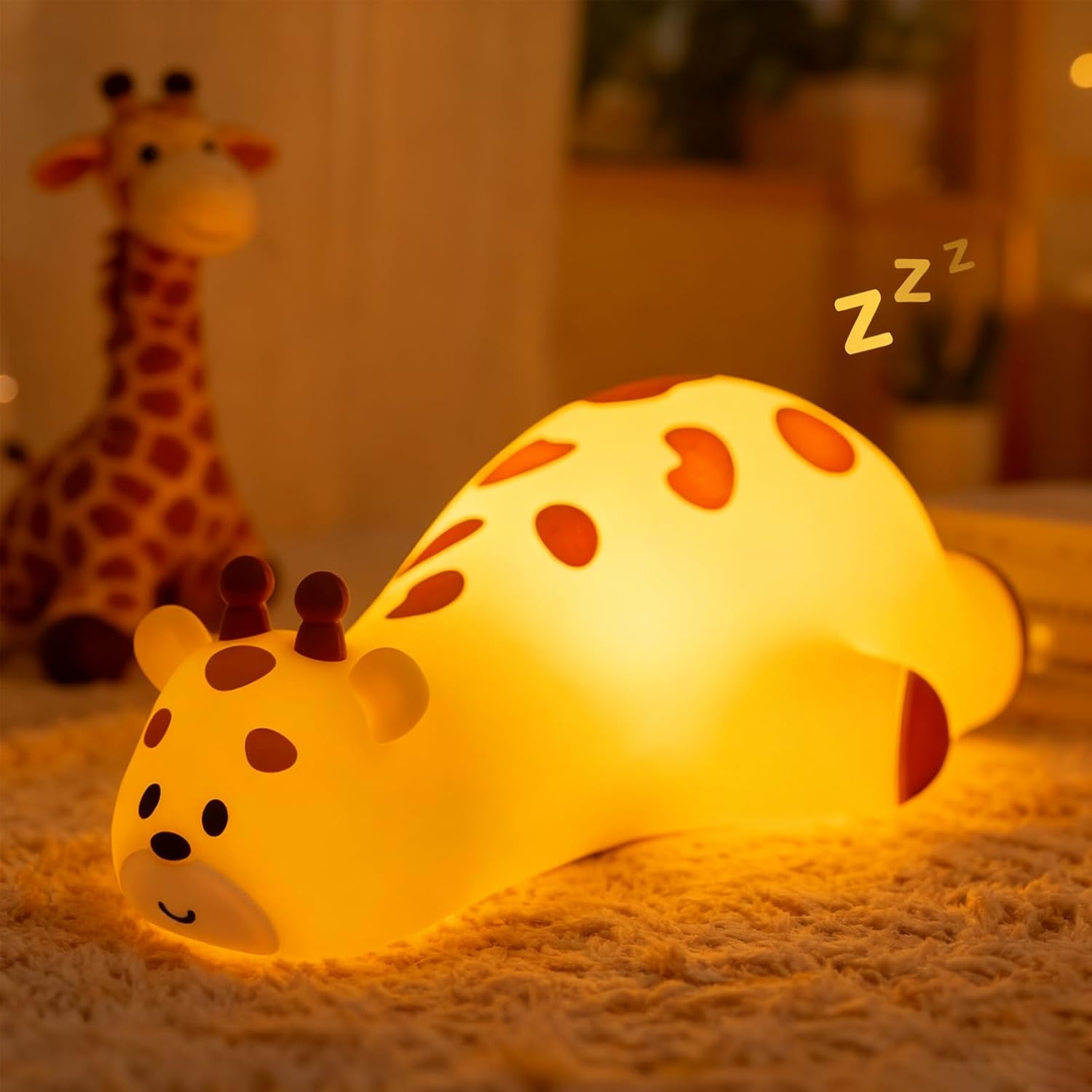 Lámpara de noche LED con forma de jirafa en silicona, 3 niveles de ...