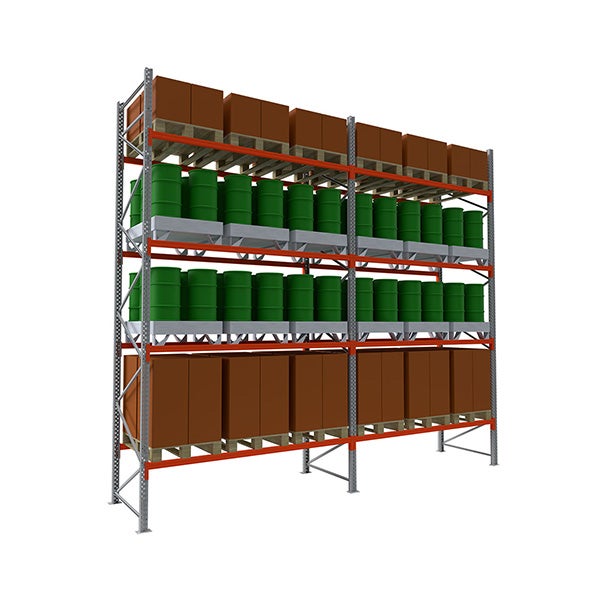 Grand rack à palette 4 niveaux - Module de départ : 5000x2700x1100mm ...