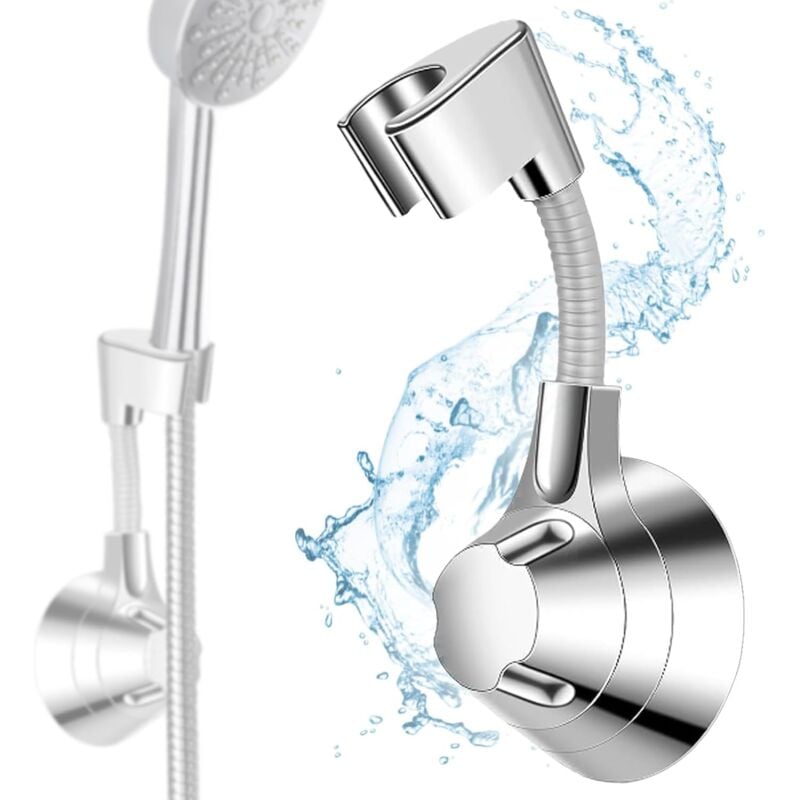 Support Pommeau de Douche Sans Perçage, Accroche Pommeau de Douche ...