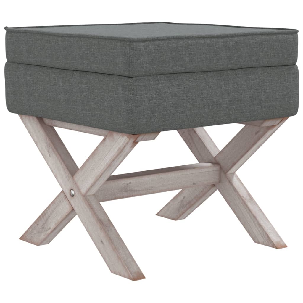 Tabouret avec rangement tissu gris foncé 45x45x49 cm | Leroy Merlin