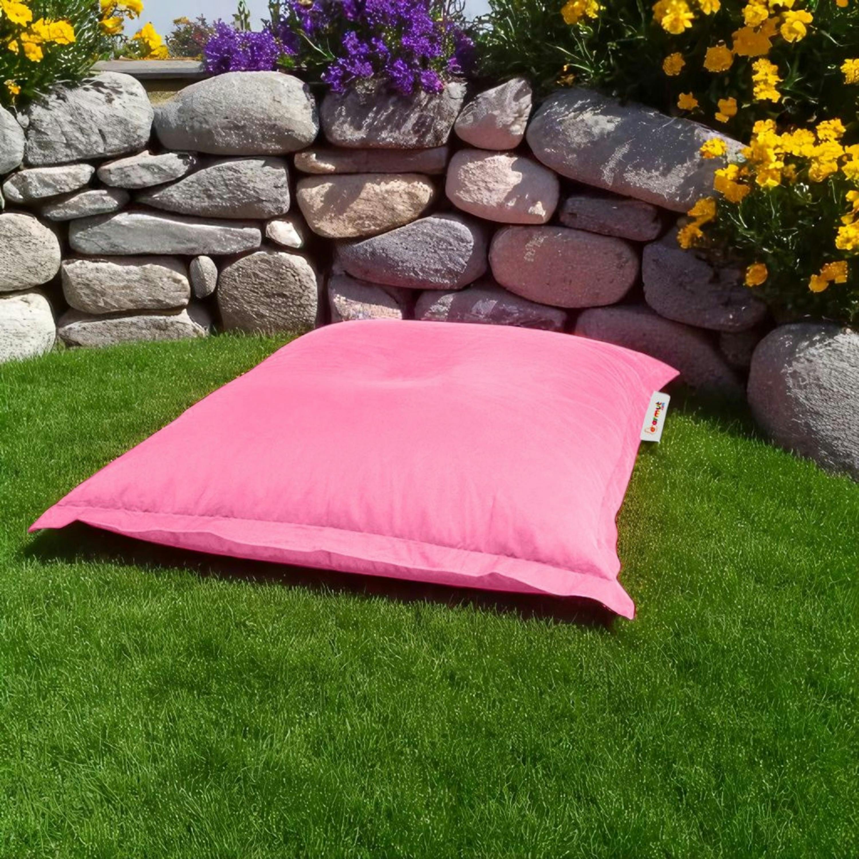 Pouf coussin de sol extérieur rose - 100 cm ARTA | Leroy Merlin