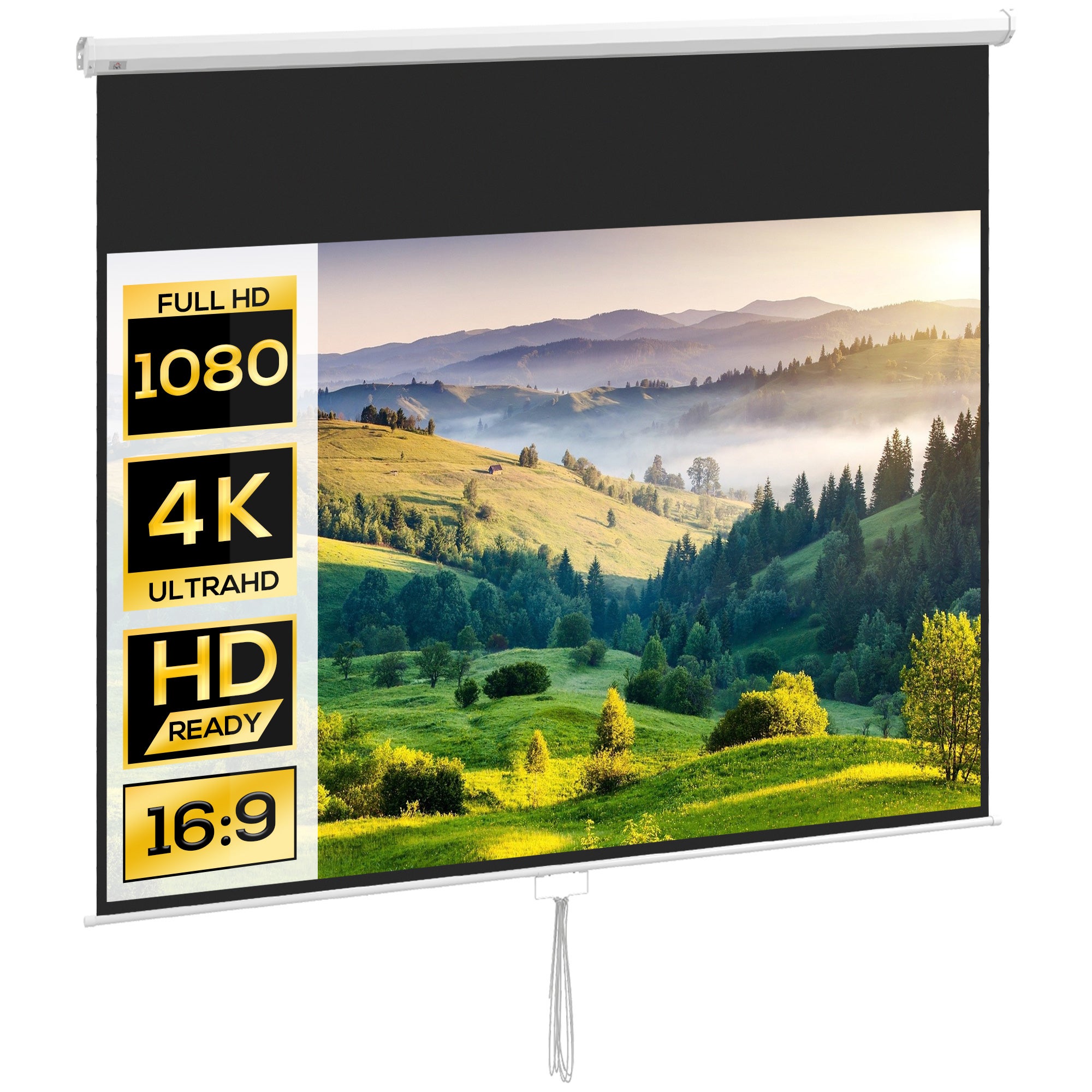 Écran de projection TV et Home Cinema de 120 Pouces vidéo projecteur 16 ...