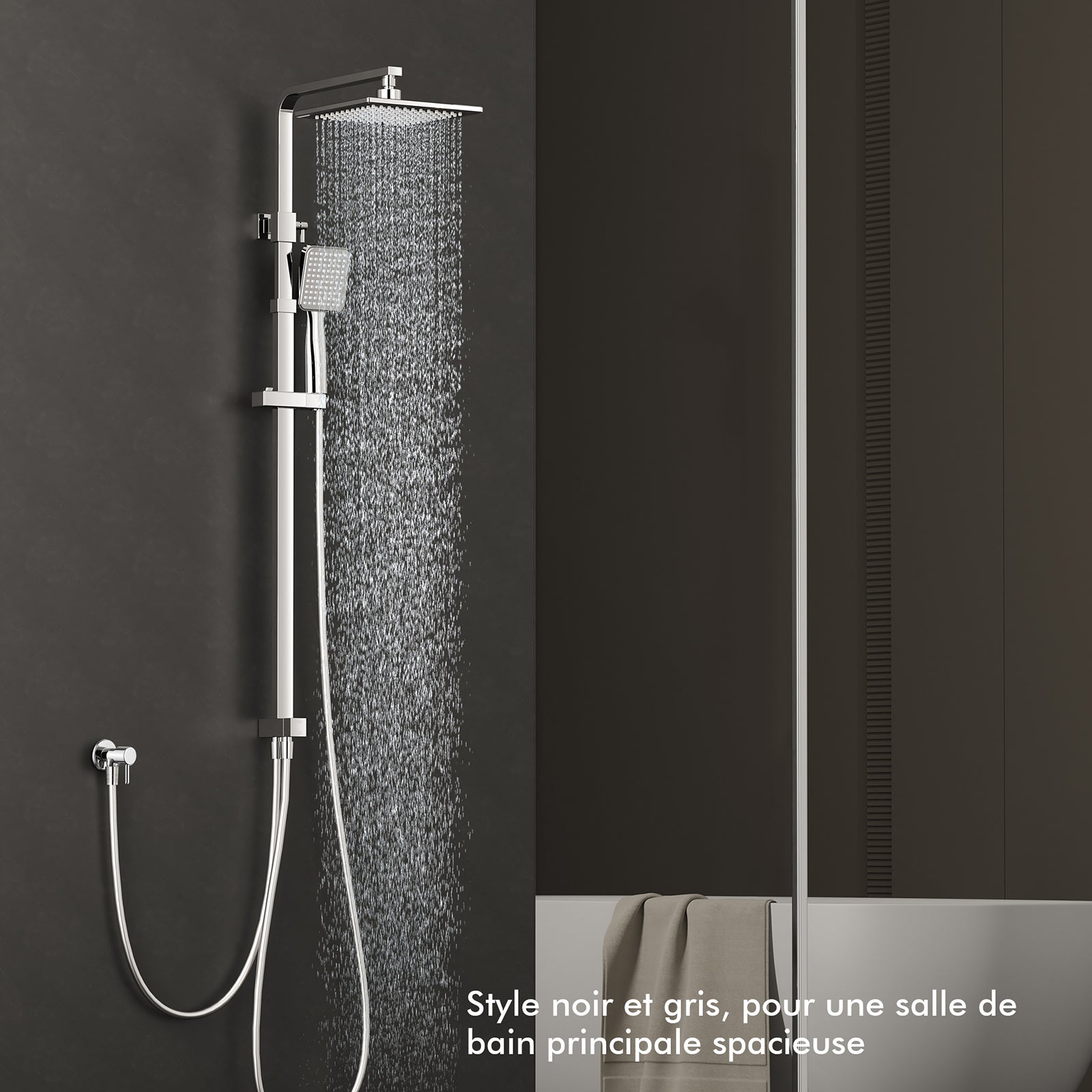 Columna de ducha Sistema de ducha con set de ducha de mano Kit de ducha ...