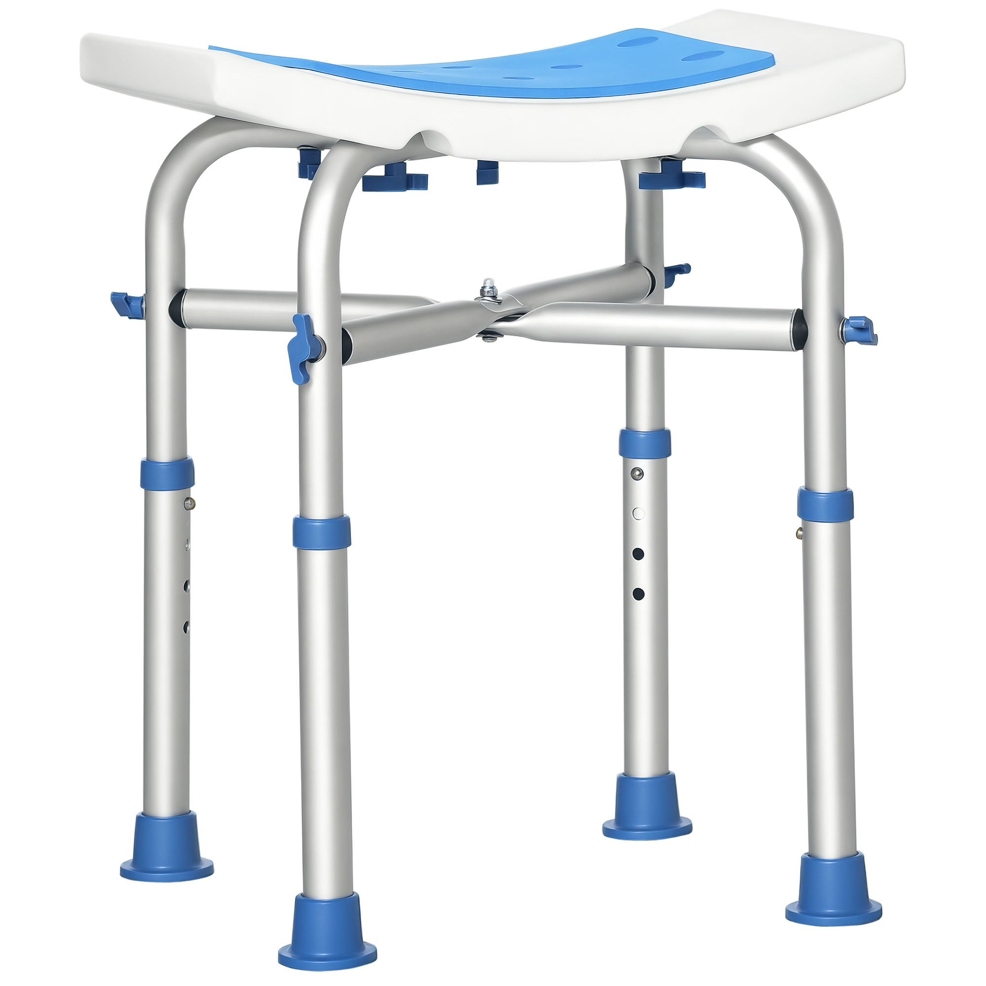 Tabouret douche aluminium hauteur réglable pieds ventouse antidérapante ...