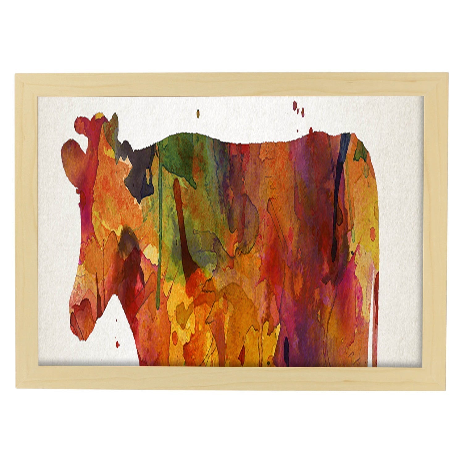Affiche De Vache De Style Aquarelle. Animaux D'animaux Avec Aquarelle ...
