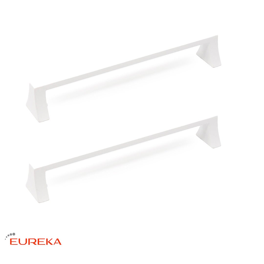 Lot de 2 poignées de meuble Genova entraxe 320mm Blanc, vis incluses ...
